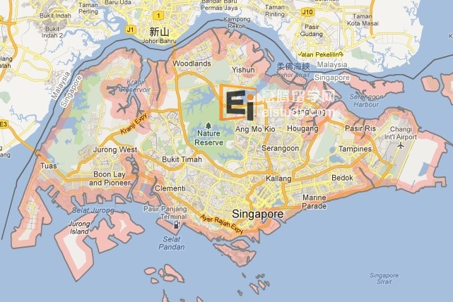 新加坡地图 - Eistudy.com